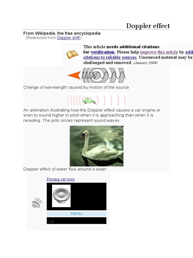 Doppler Effect: From Wikipedia, The Free Encyclopedia | PDF | Art
