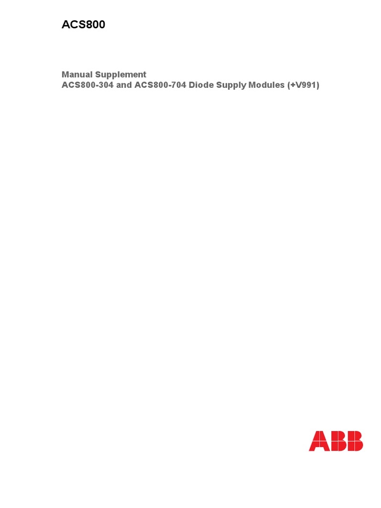 Acs800 304 Suppl User Manual Pdf Pdf Power Inverter Switch