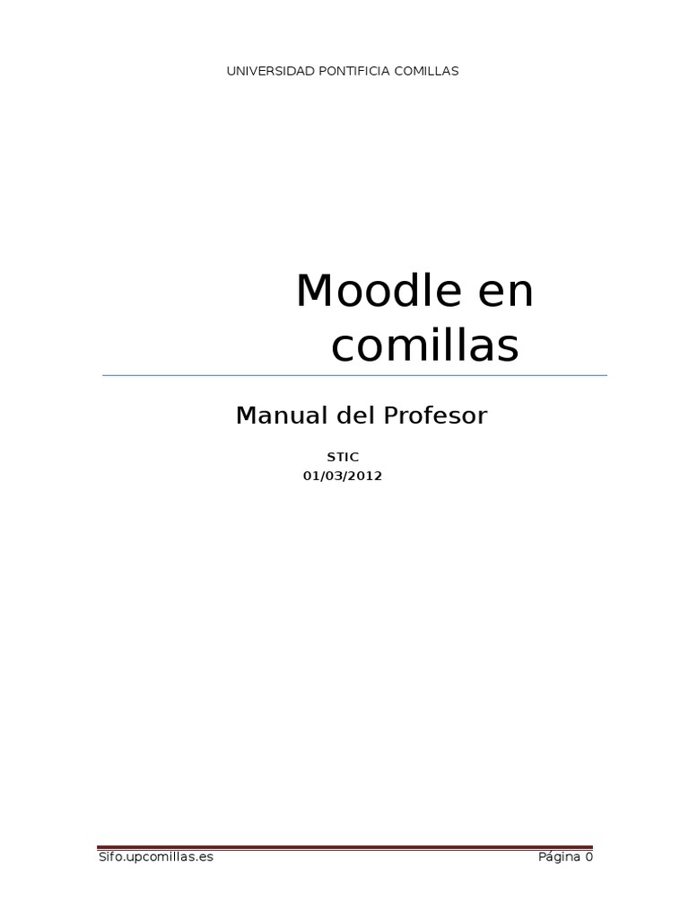 Moodle en Comillas | PDF | Moodle | Informática