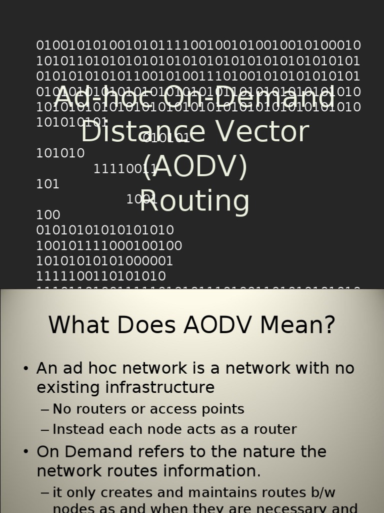 Understanding AODV Routing Protocol | PDF | Routing | Wireless Ad Hoc ...