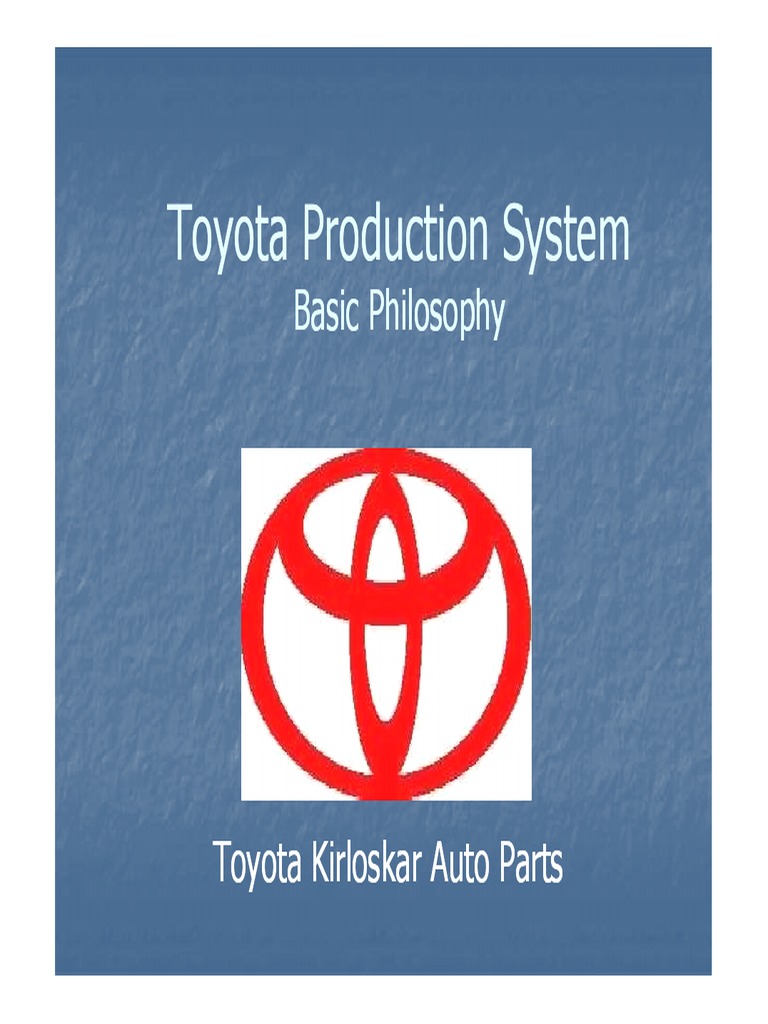 Toyota Production System | PDF | Systems Engineering | Lean Manufacturing