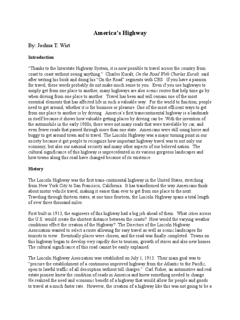 The Lincoln Highway's Legacy | PDF