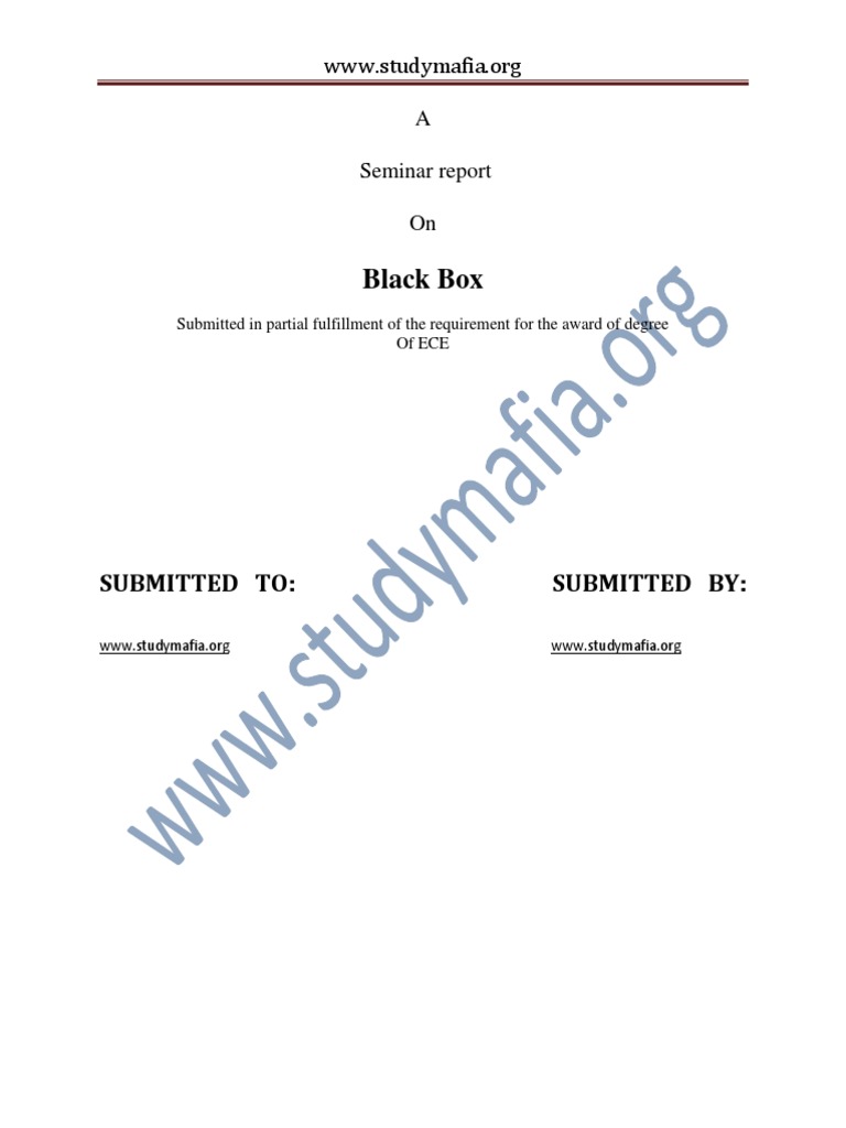ECE Black Box Testing Report PDF | PDF | Flight Recorder | Aviation ...