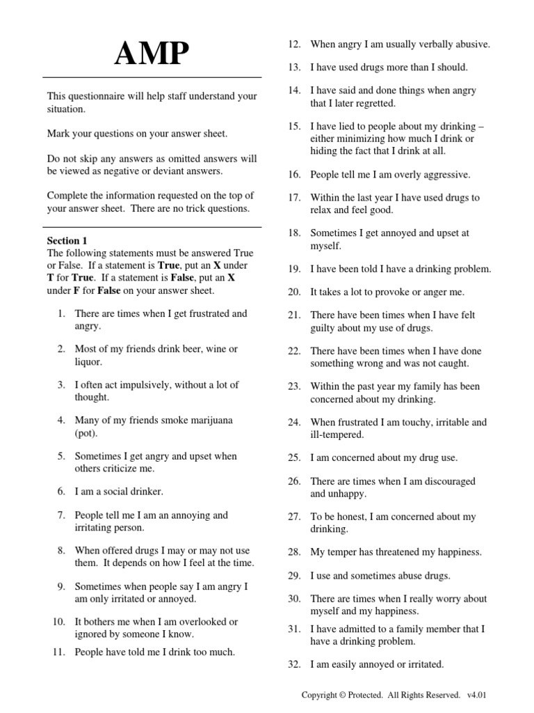 Amp-Eng Anger Management Profile | Download Free PDF | Anger ...