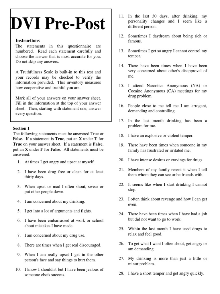 Dvi-pp-Eng2013 Domestic Violence Inventory Pre Post | PDF | Substance ...