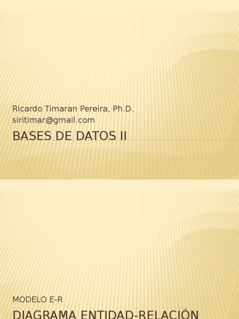 Bases de Datos II Con E - R | PDF | Bases de datos | Analizando