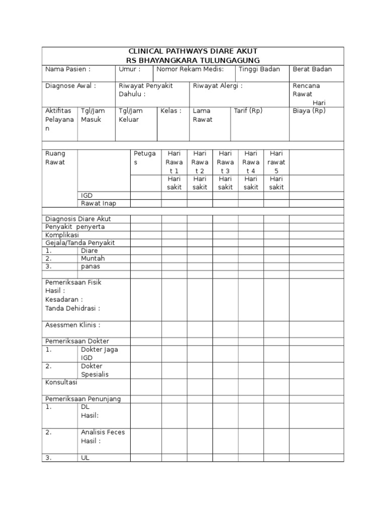Clinical Pathways Diare Akut | PDF