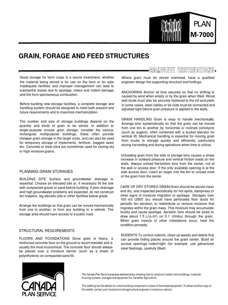 Grain Storage | PDF | Hay | Wheat