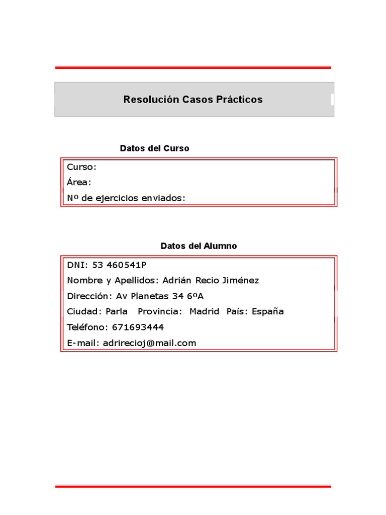 Ejercicio Practico Mod Direccion Financiera Adrian Recio | PDF | Bancos ...