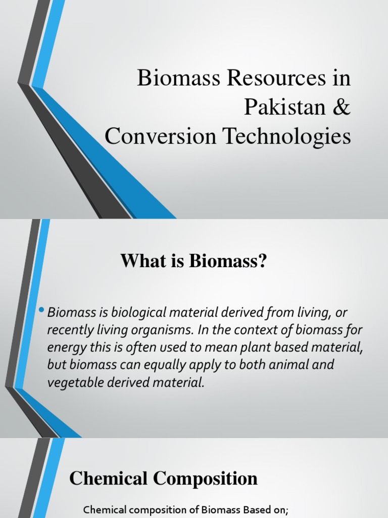 Biomass Resources in Pakistan | Biomass | Gasification