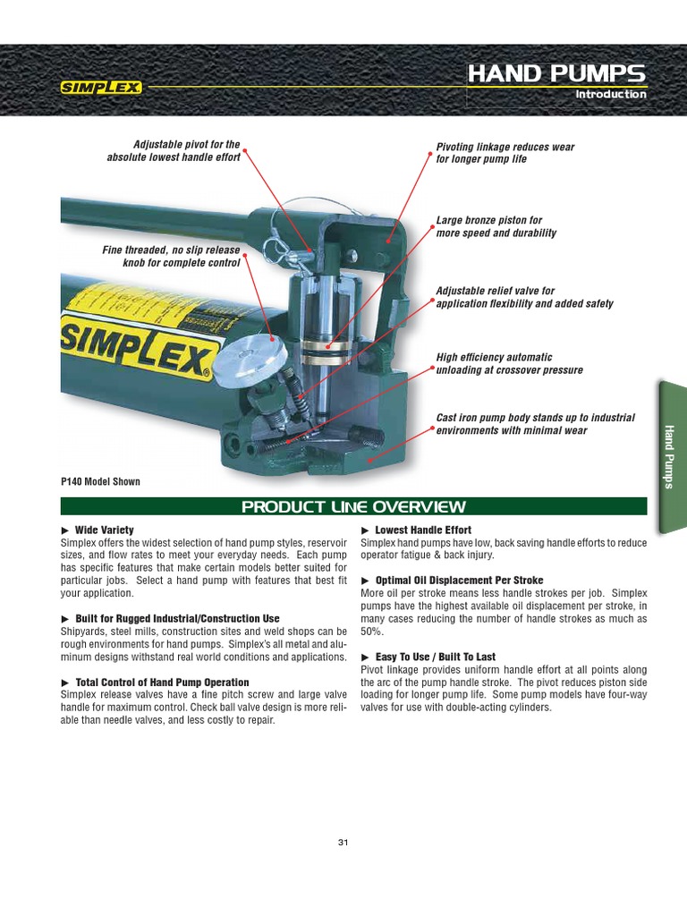 Simplex Handpumps | PDF | Pump | Valve