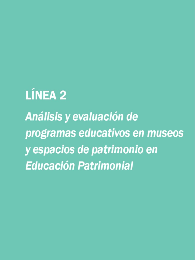Análisis y Evaluación de Programas Educativos en Museos | PDF | Museo | Tecnología de ...