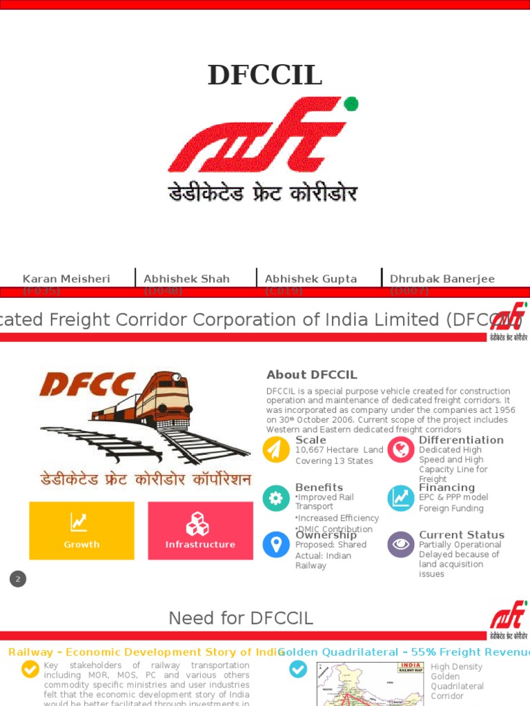 Overview of DFCCIL Projects and Status | PDF | Rail Transport ...