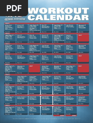 Tapout Xt2 Workout Calendar Pdf | EOUA Blog