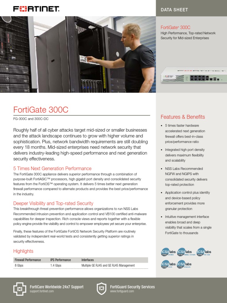 FortiGate 300C | PDF | Firewall (Computing) | Computer Network