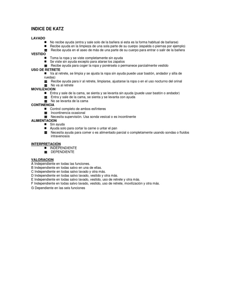 Indice de Katz | PDF