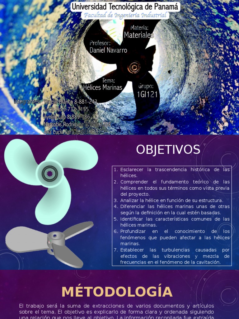 Hélices Marinas: Definición y Análisis | PDF | Hélice | Barcos