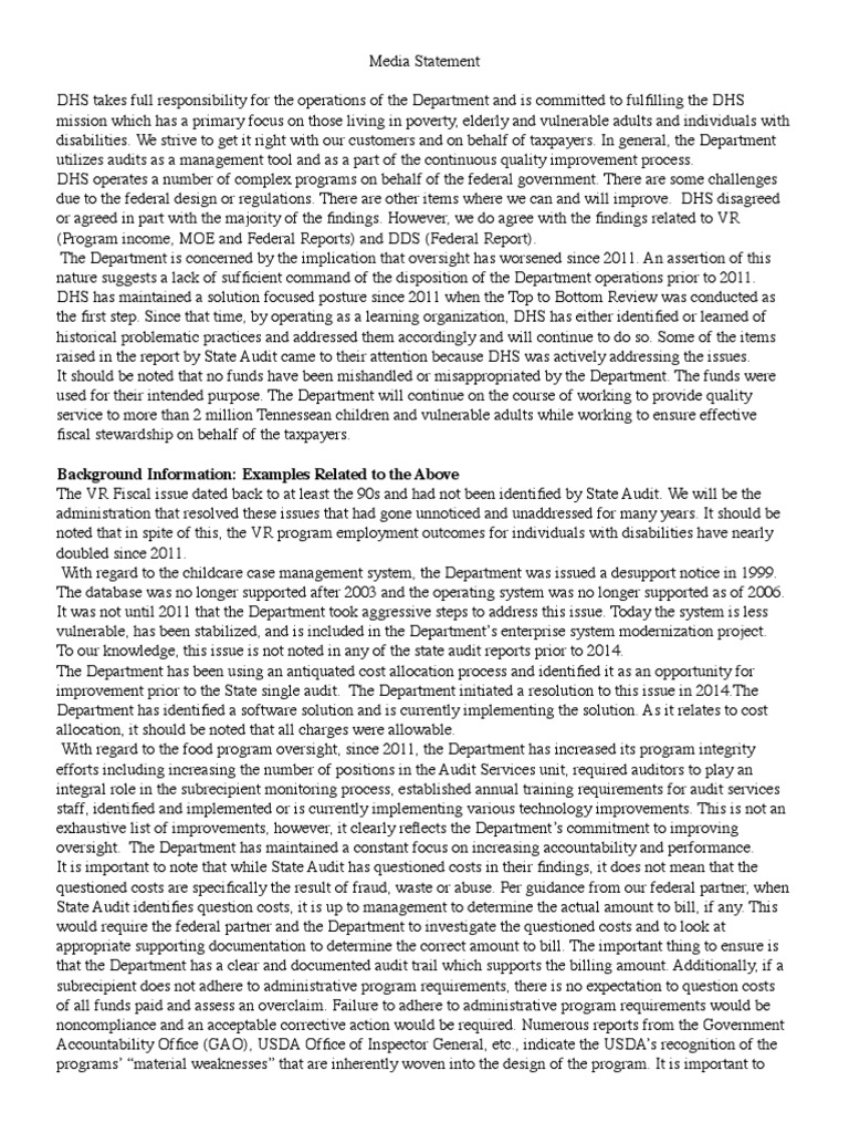 DHS Media Statement - 03 - 29 - 2016 | PDF | United States Department ...