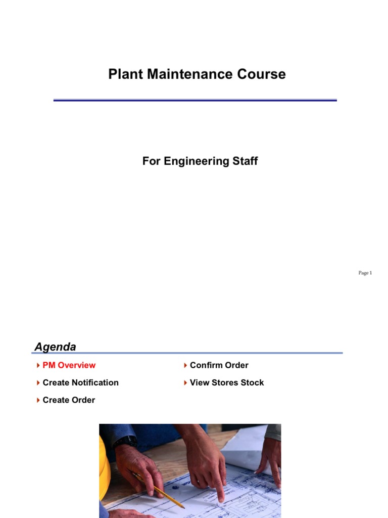 Plant Maintenance Course Overview | PDF | Business | Computing