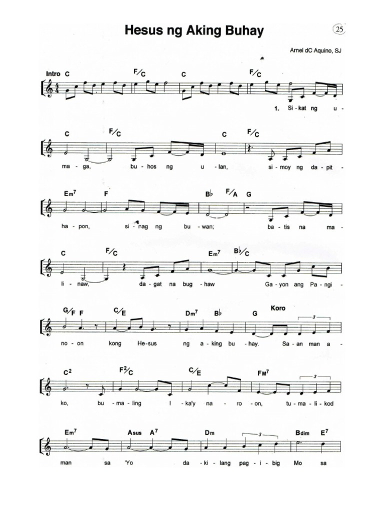 Hesus NG Aking Buhay Music Sheet | PDF Hesus NG Aking Buhay Music Sheet | PDF