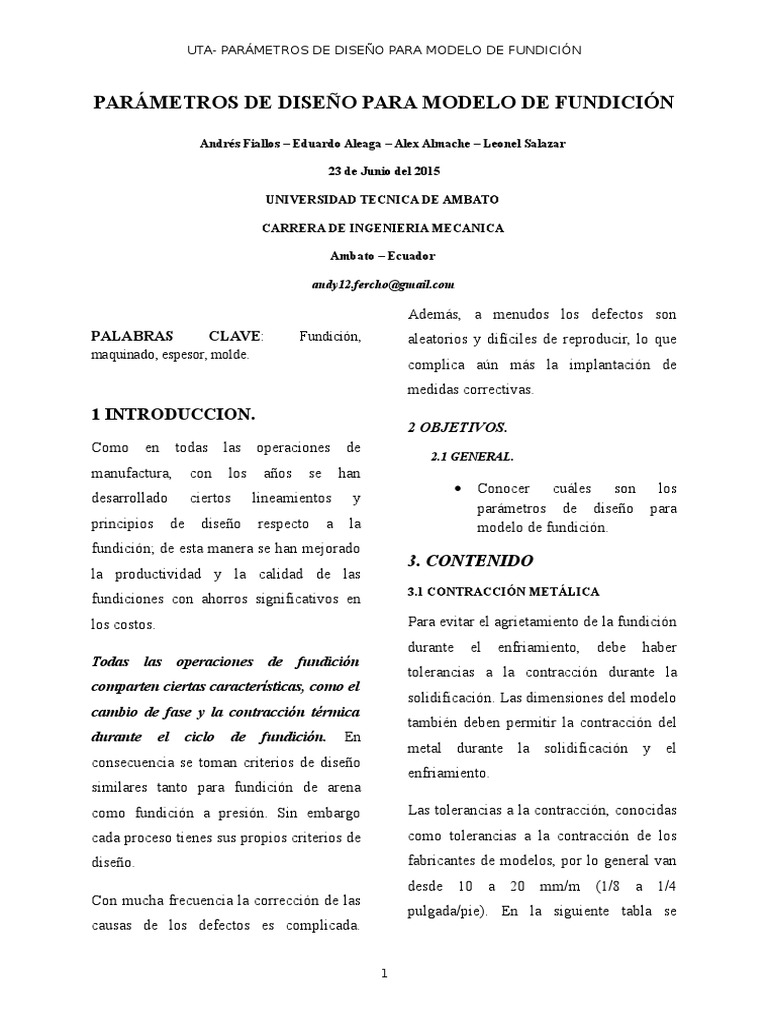 Procesos Formato Triple E (1) | Fundición (Metalurgia) | Aluminio
