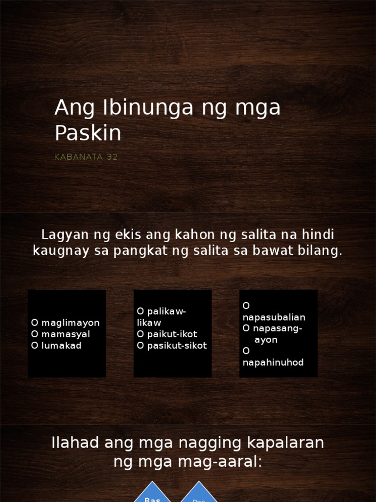Ang Ibinunga NG Mga Paskin | PDF