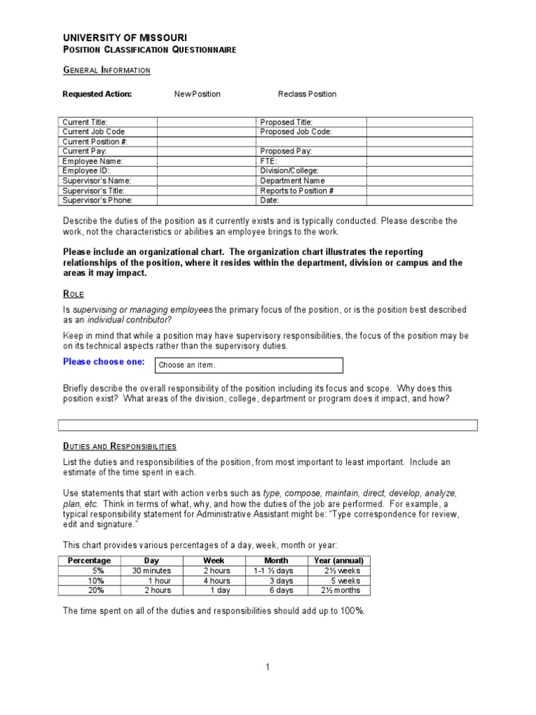 University of Missouri Job Classification | PDF | Employment | Budget