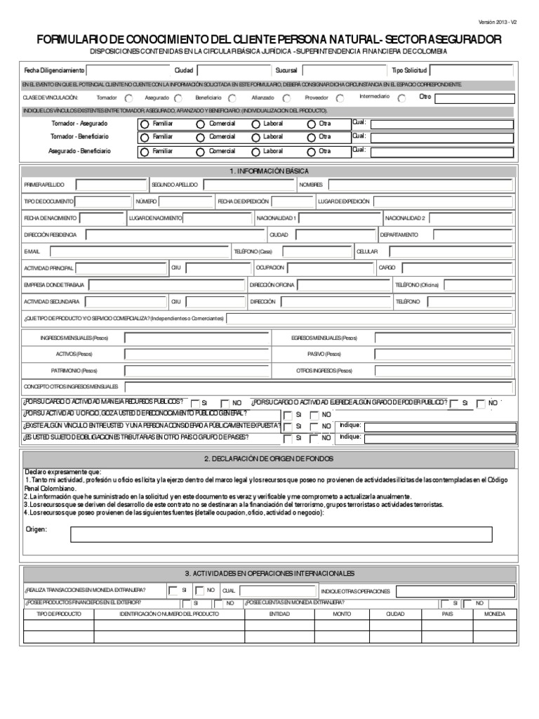 Formulario Conocimiento de Cliente PN - Copia 2 | Seguro | Derecho laboral