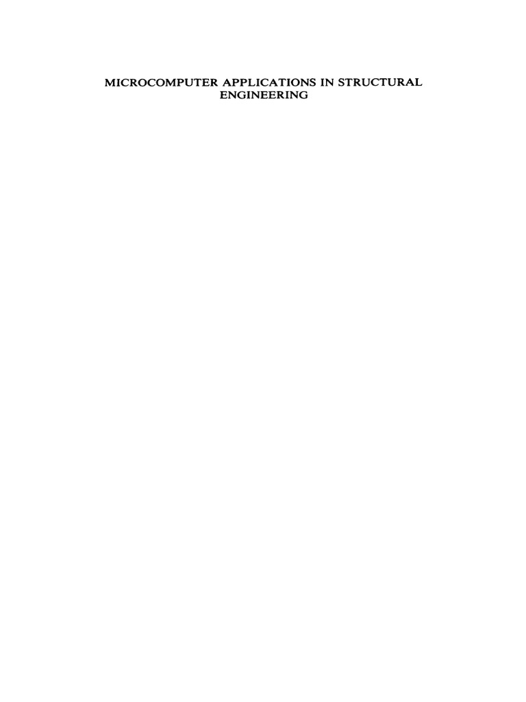 Microcomputer Applications in Structural Engineering | PDF | Subroutine ...