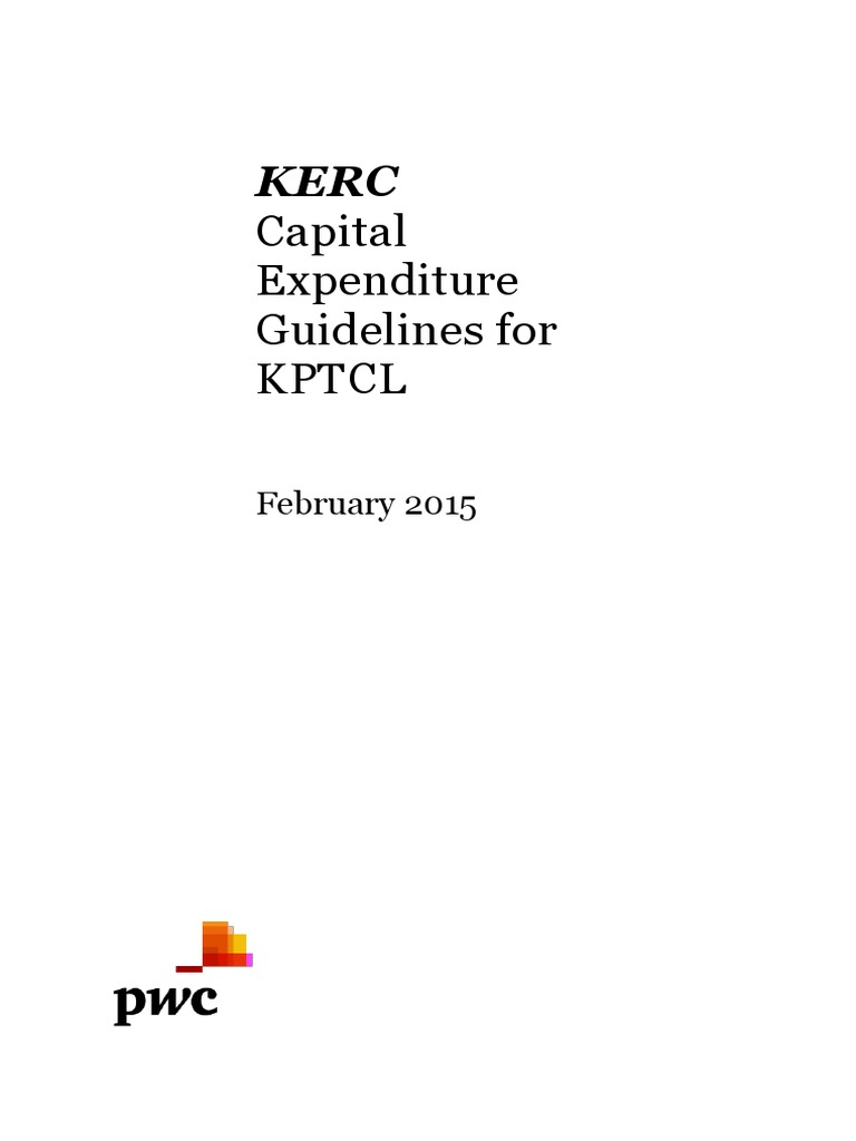 KERC Capital Expenditure Guidelines For KPTCL | PDF | Electrical ...