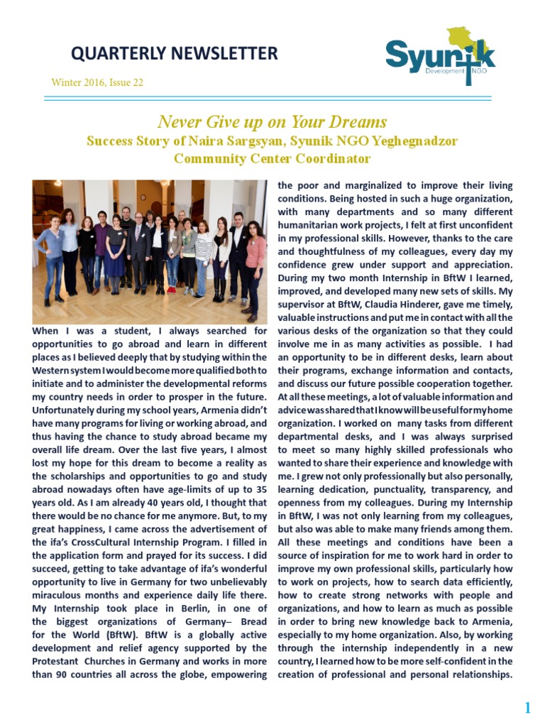 Naira Sargsyan's Inspiring Journey | PDF