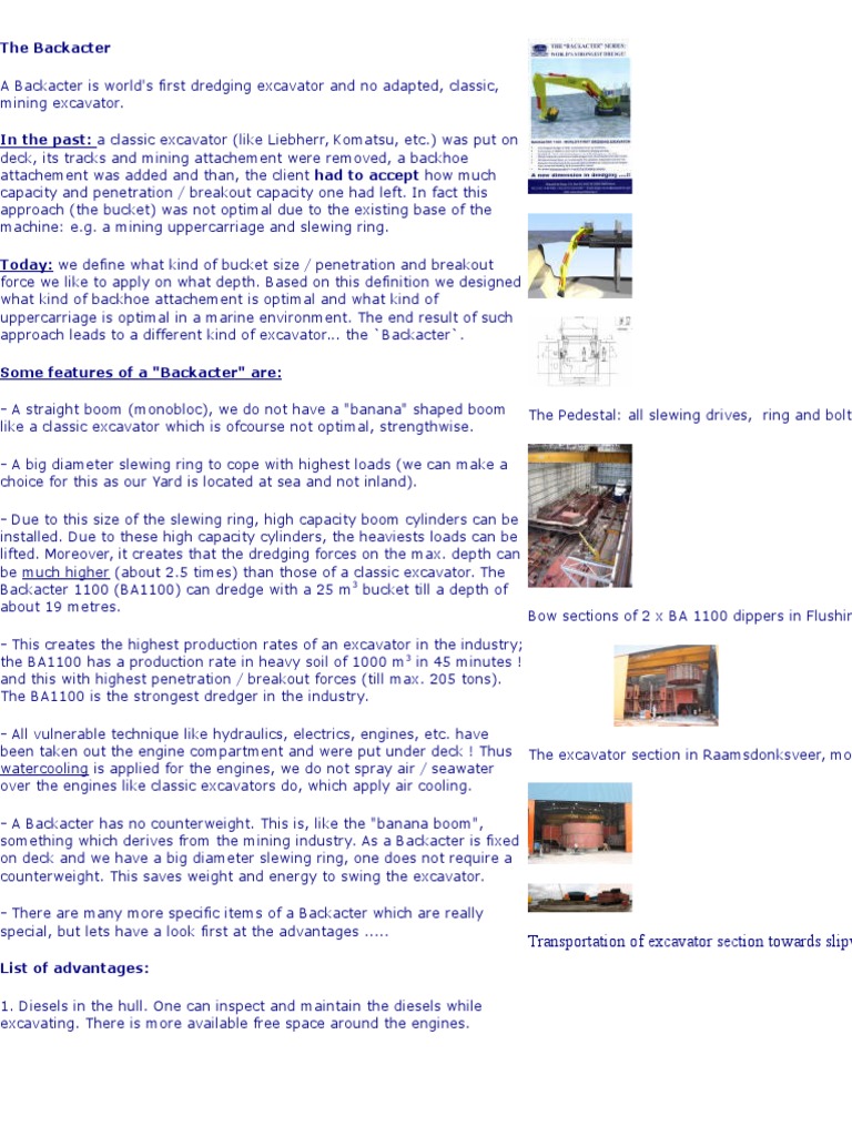 The Backacter: Transportation of Excavator Section Towards Slipway ...