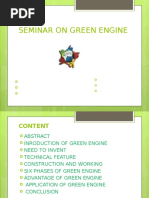 Green Engines Seminar | PDF | Engines | Internal Combustion Engine