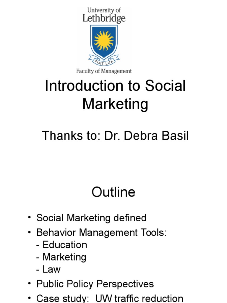 Applying Social Marketing Principles to Reduce Traffic Congestion: A ...