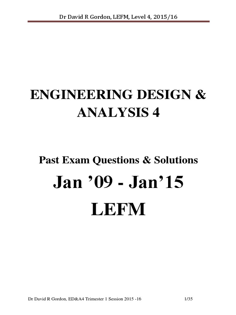 Engineering Design & Analysis Exam Solutions | PDF | Fracture Mechanics ...
