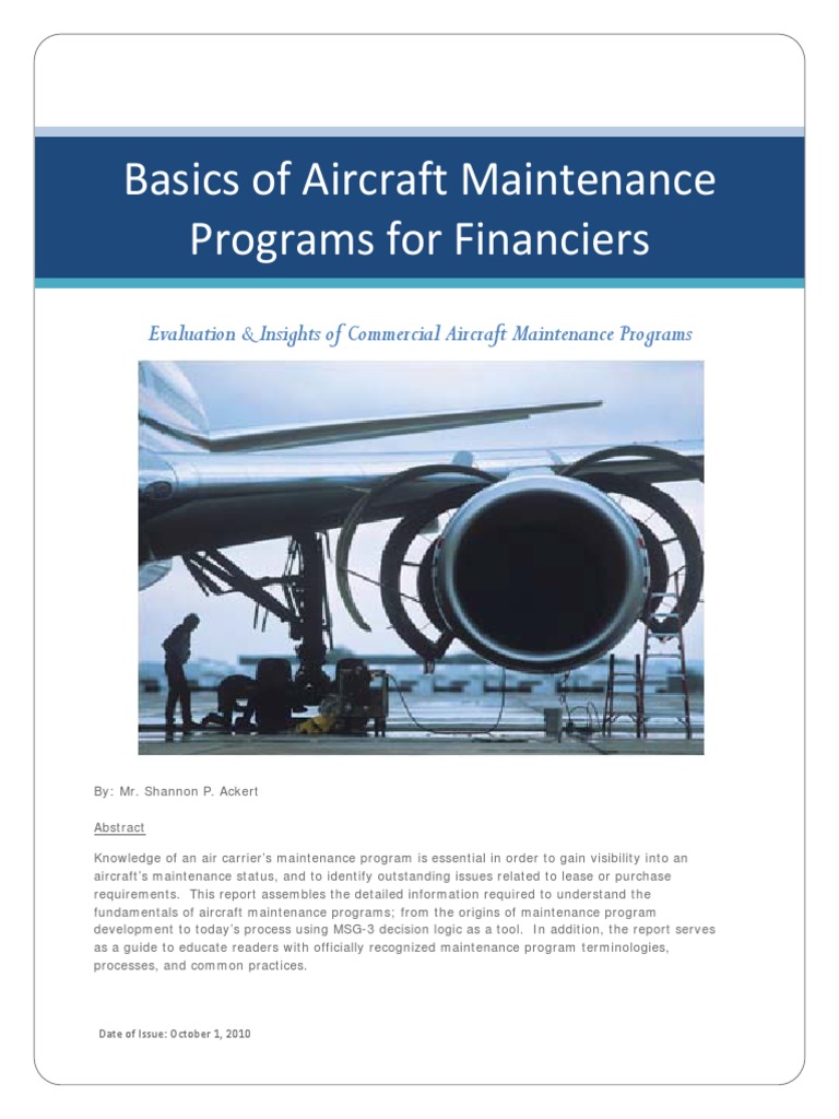 Airlines maintenance planning | Reliability Engineering | Aerospace