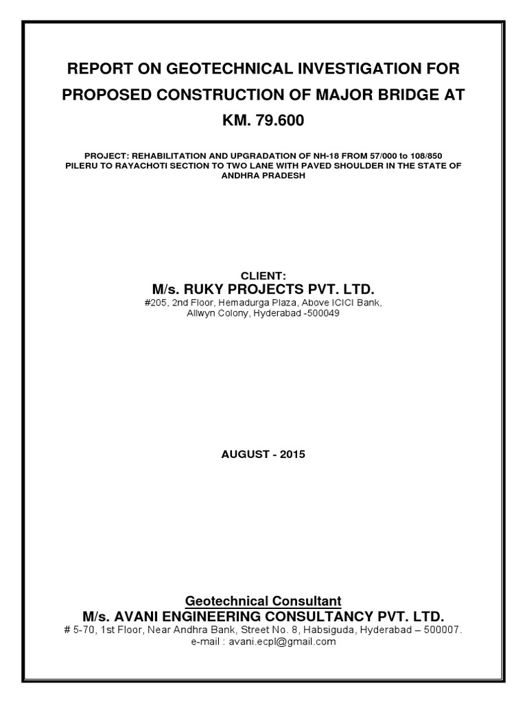 Geotech Report | PDF | Drilling Rig | Geotechnical Engineering Geotech Report | PDF | Drilling Rig | Geotechnical Engineering