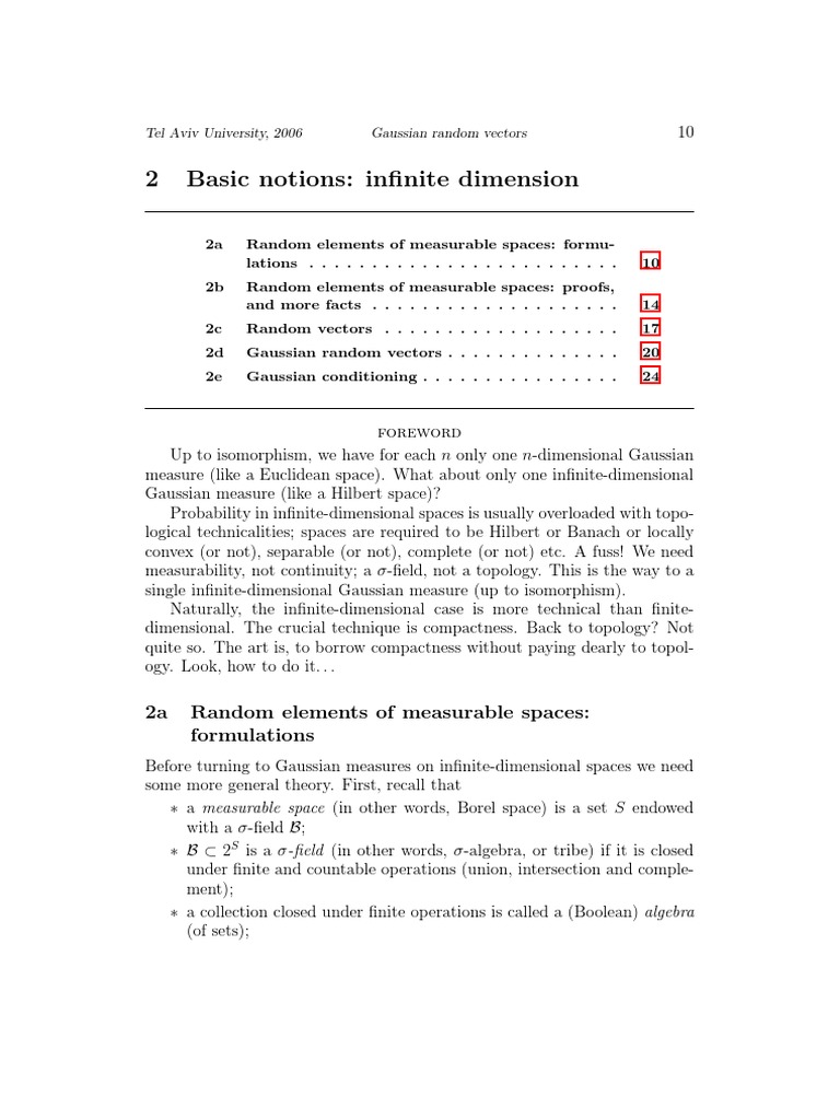 Basic Notions Infinite Dimension | PDF | Measure (Mathematics) | Vector ...
