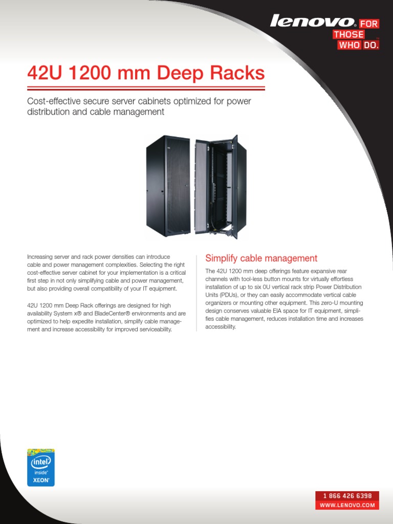 42UDeep Dynamic Rack | PDF | Lenovo | Software