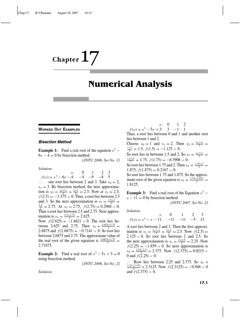 Numerical Analysis: Bisection and Regula-Falsi Methods | PDF | Finite ...