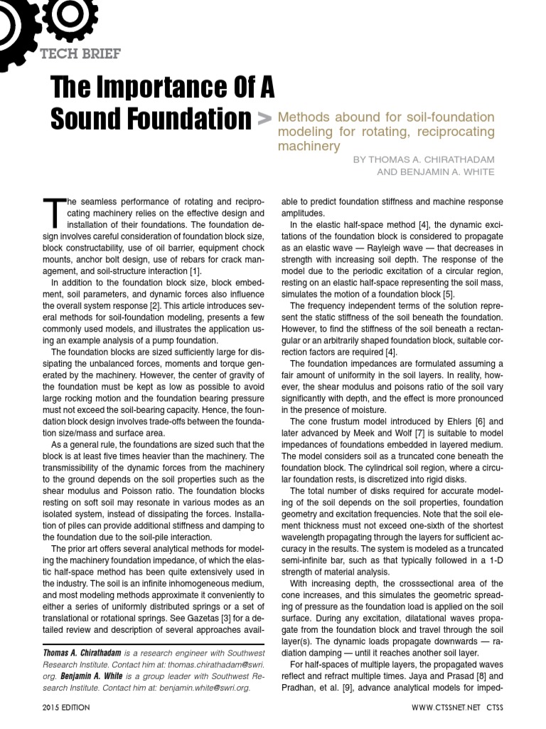 The Importance of A Sound Foundation | PDF | Stiffness | Pump