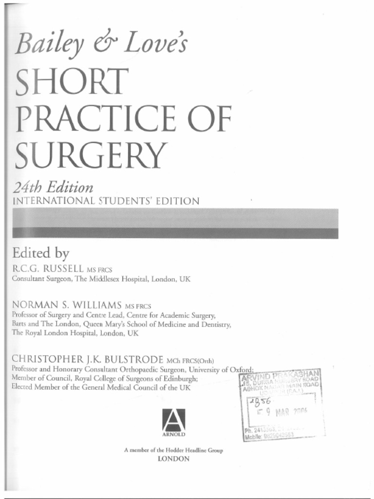 Short Practice of Surgery | PDF