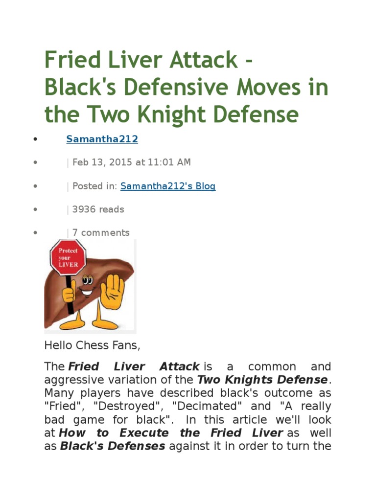Fried Liver Attack-Black Defensive Move | PDF | Game Theory | Abstract ...