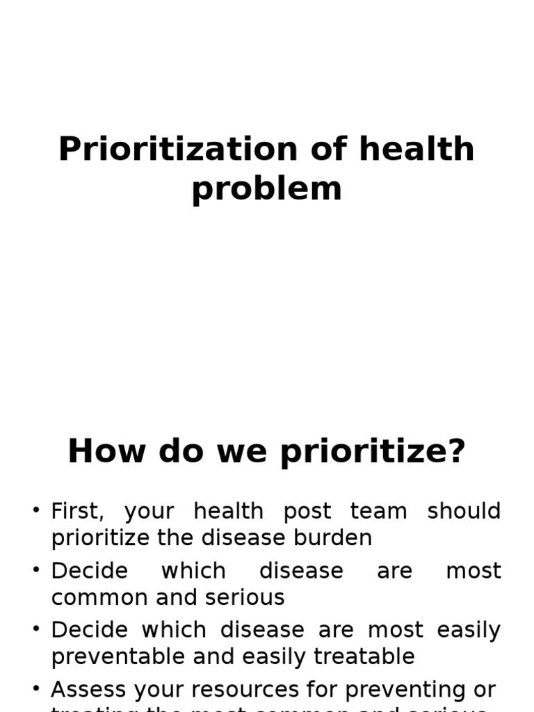 Prioritization of Health Problem and MHP | PDF | Health Education ...