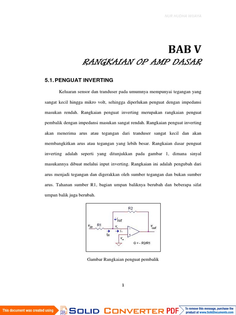 Penjelasan Soal Op-Amp Inverting Non Inverting Differensial BAB-5-V ...