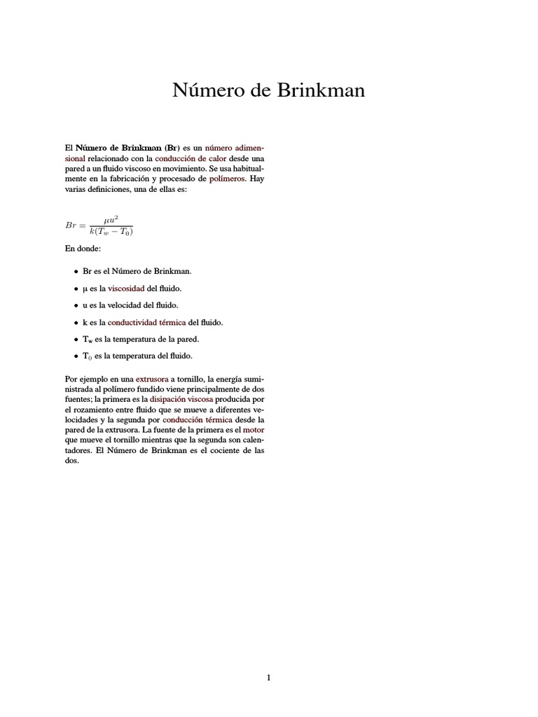 Definición del Número de Brinkman | PDF | Ciencia y matemáticas