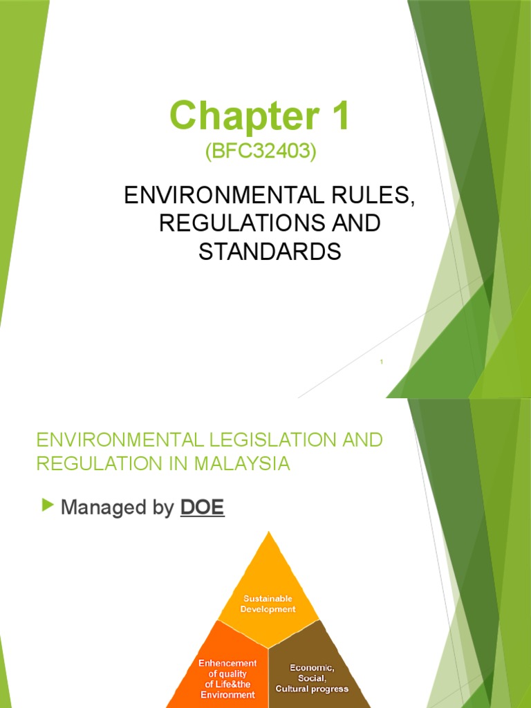 Chapter 1b - Environmental Rules & Regulations Malaysia | PDF ...