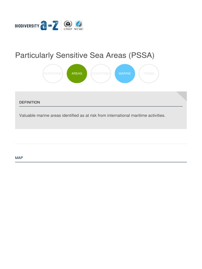 Particularly Sensitive Sea Areas Pssa | Biodiversity | Protected Area