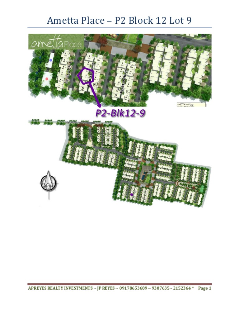 Ametta Place P2Blk12Lot9 Plan162 | PDF