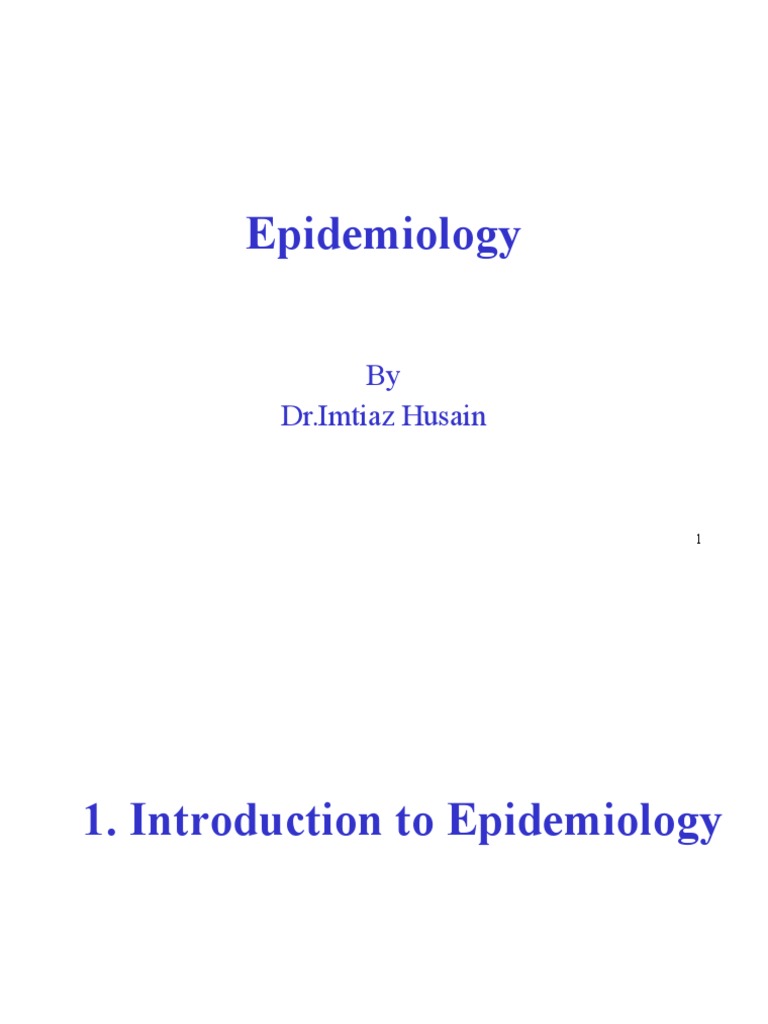 Epidemiology Lecture Notes | PDF | Infection | Sensitivity And Specificity